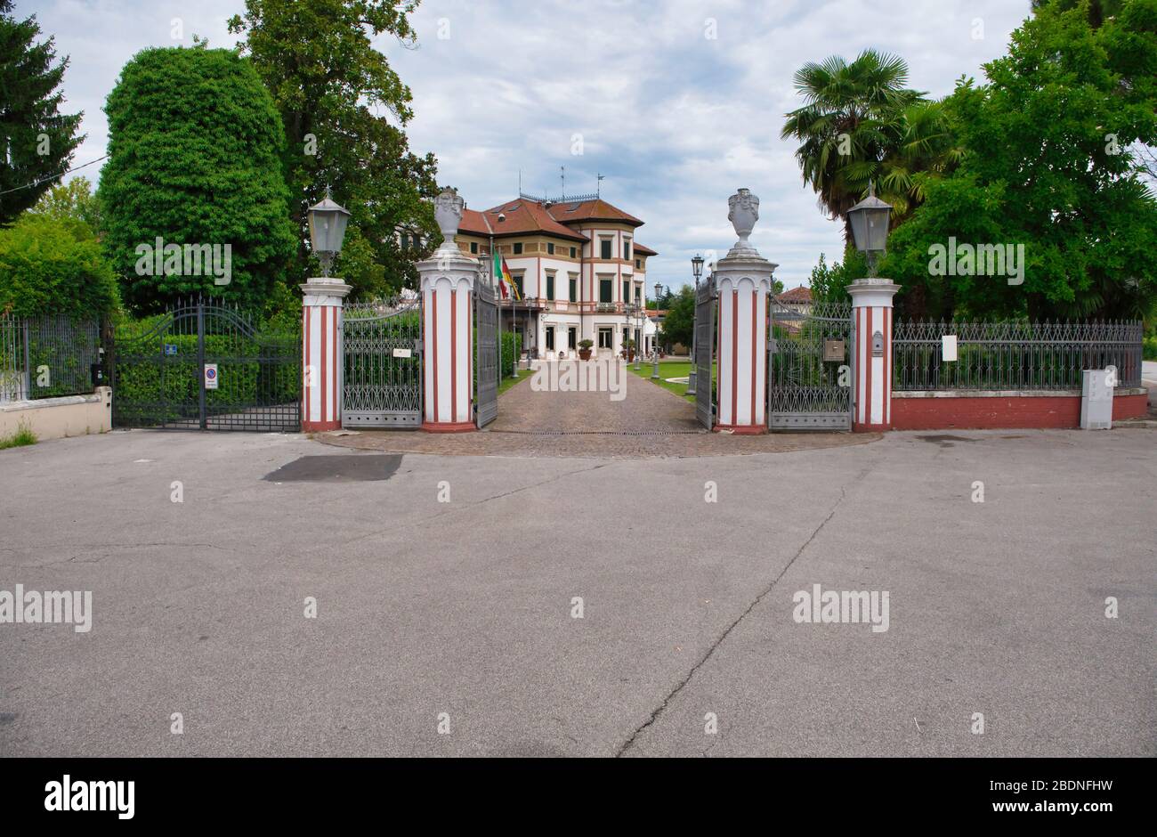 MOGLIANO VENETO. ITALY. JULY 2, 2017: A nice look at Hotel Villa Stucky ...
