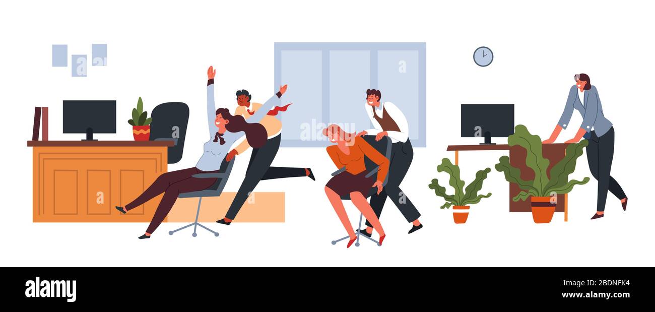 Office fun team Stock Vector Images - Alamy