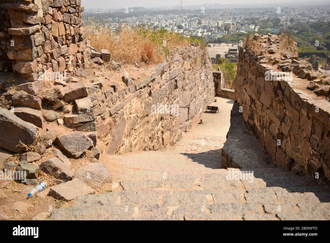 The Stone block Steps walk path in the Fort stock photograph image ...