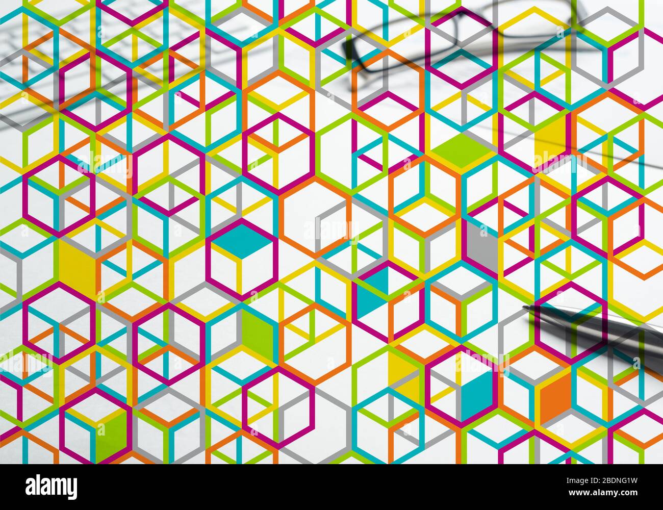 Colorful geometric backdrop Stock Photo - Alamy