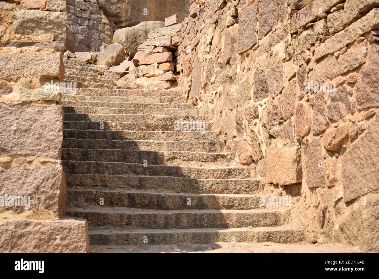 The Stone block Steps walk path in the Fort stock photograph image ...