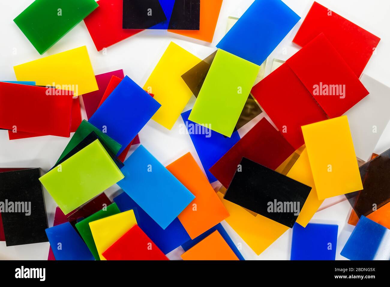 Coloured Cast Acrylic Sheet on white background Stock Photo - Alamy