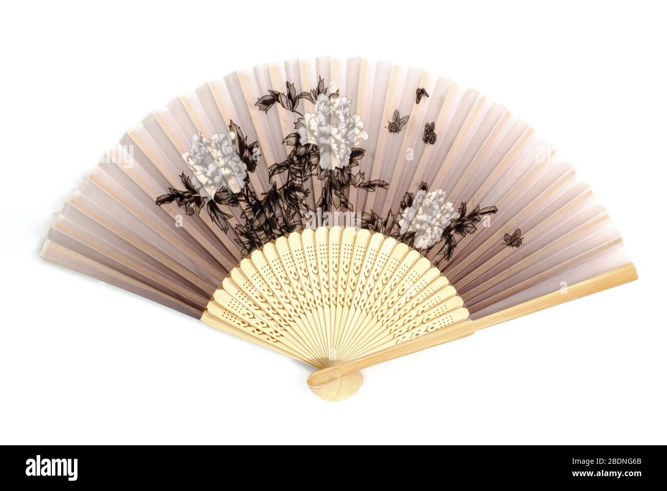 chinese traditional fan on white background Stock Photo - Alamy