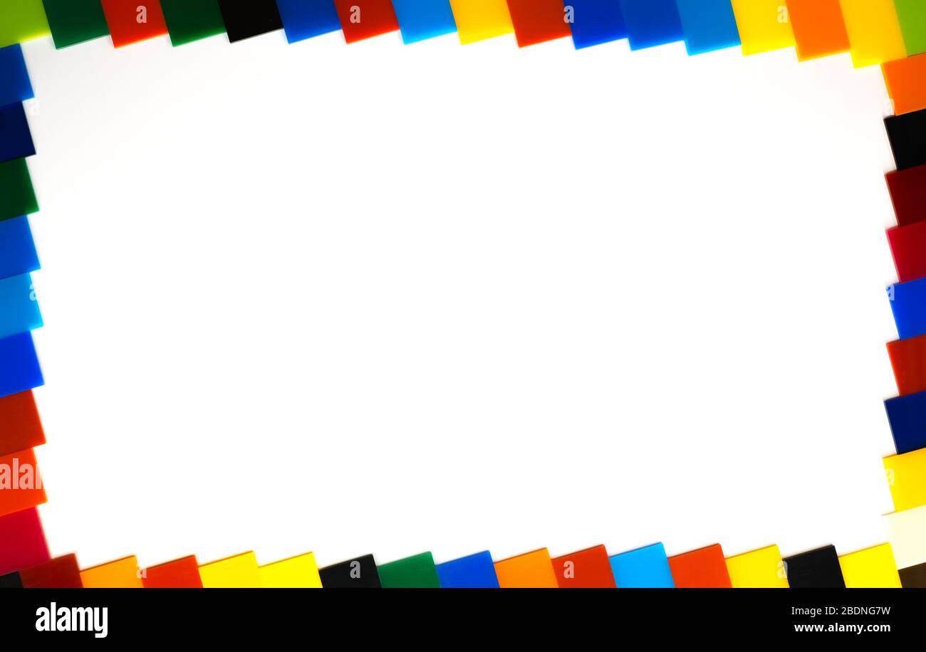 frame made frome color plastic acrylic shape, plexiglass Stock Photo ...