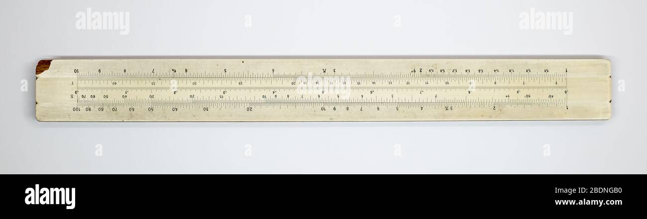 Old pocket slide rule mechanical calculator Stock Photo - Alamy