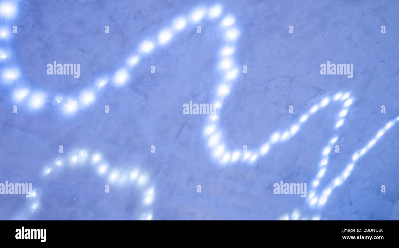 LED lights in the ice Stock Photo - Alamy