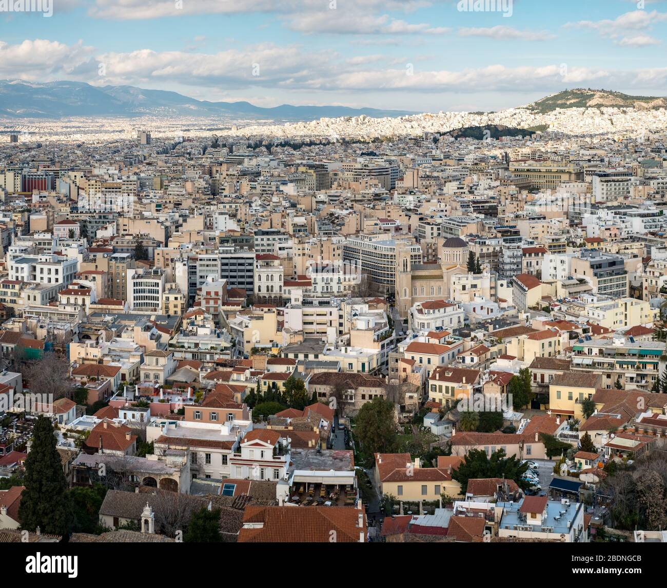 Lykavittos hill in the center of athens hi-res stock photography and ...