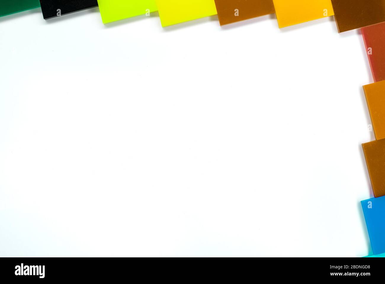 partial frame made frome Coloured Cast Acrylic Sheet on white ...