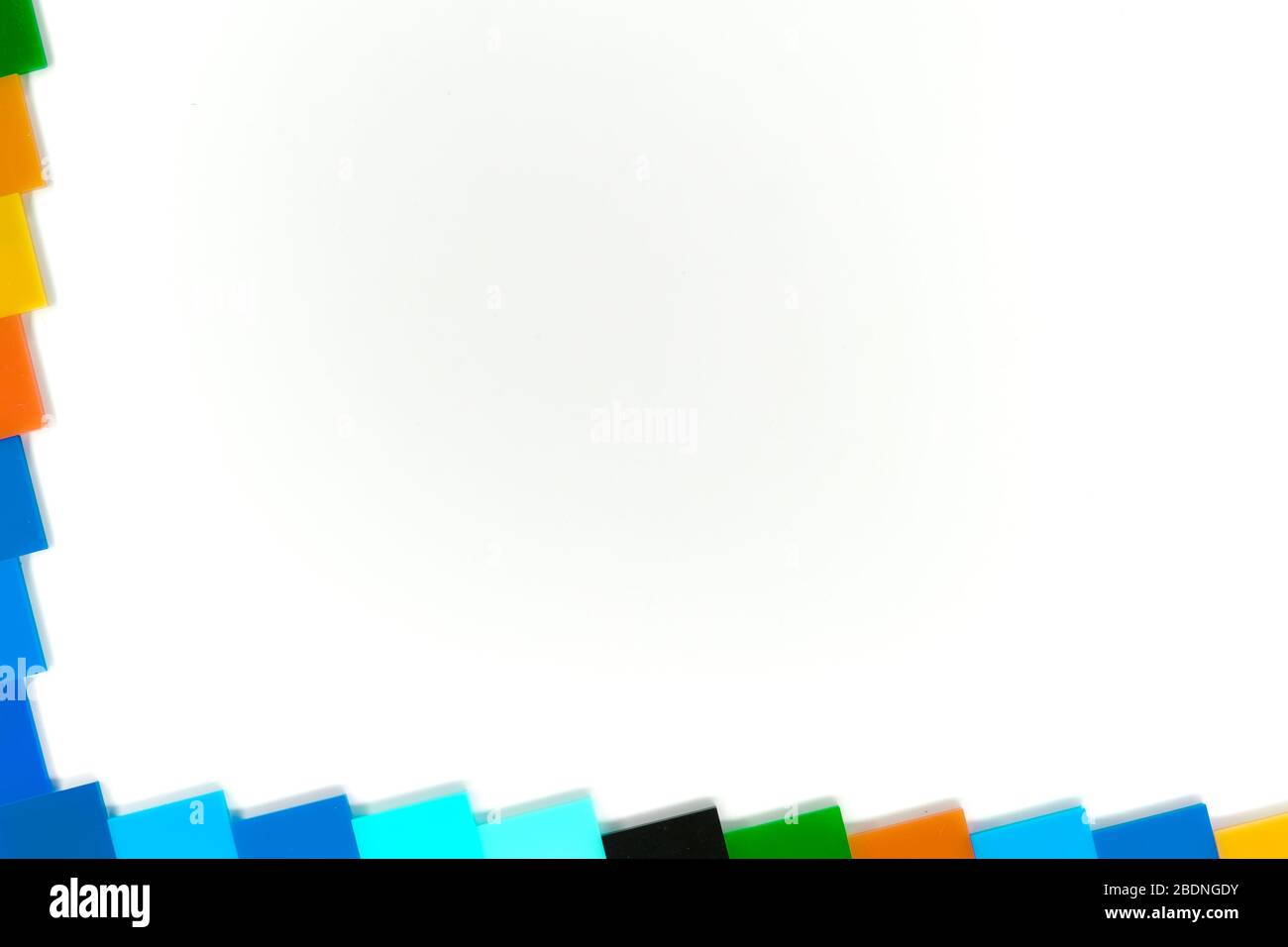 partial frame made frome Coloured Cast Acrylic Sheet on white ...