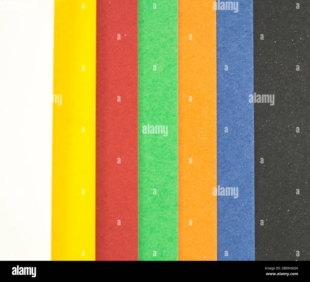 Sheets of colored paper on white background Stock Photo - Alamy