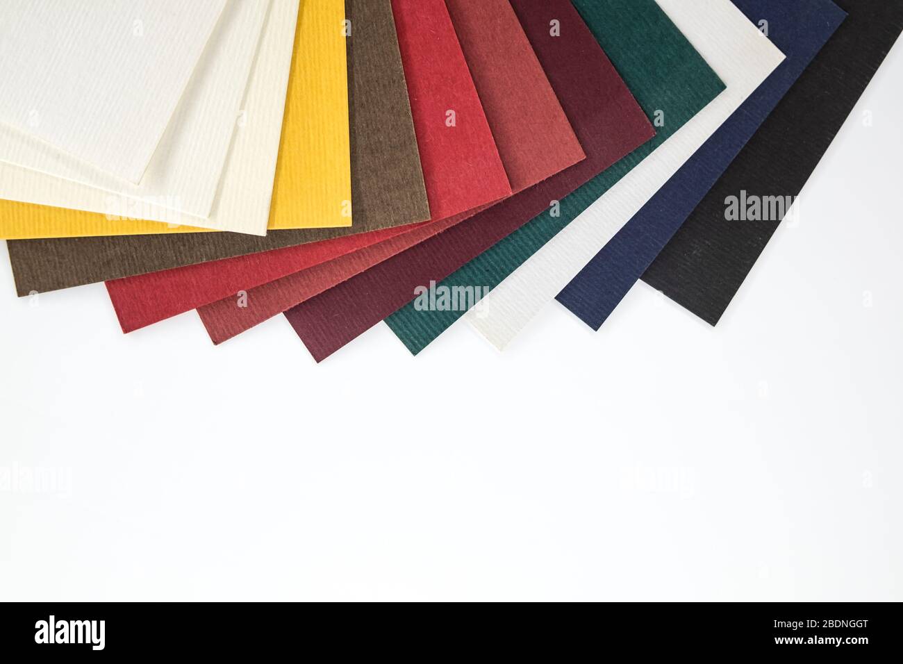 Sheets of colored paper on white background Stock Photo - Alamy