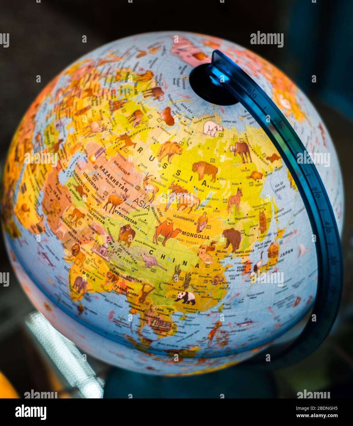 Terrestrial globe lighted from inside Stock Photo - Alamy