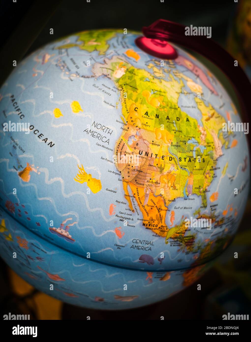 Terrestrial globe lighted from inside Stock Photo - Alamy