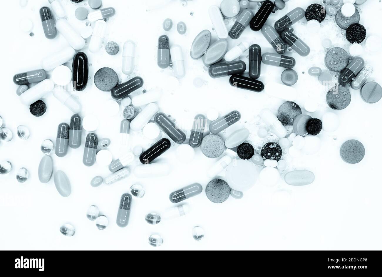 various Pharmaceutical tablets, capsules, therapy drugs and pills on ...