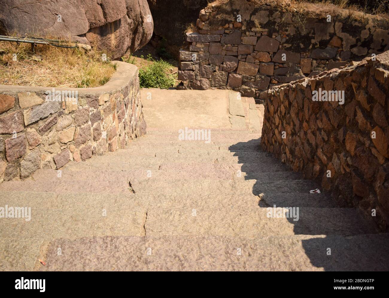 The Stone block Steps walk path in the Fort stock photograph image ...
