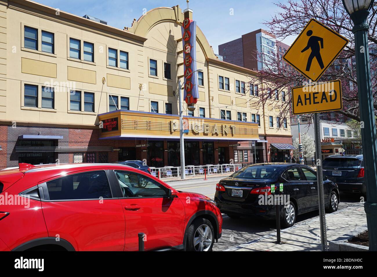 Exterior architecture and building design of 'DELMAR BOULEVARD' road ...