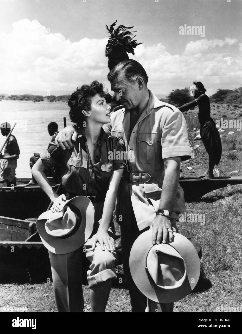 CLARK GABLE and AVA GARDNER in MOGAMBO 1953 director JOHN FORD ...