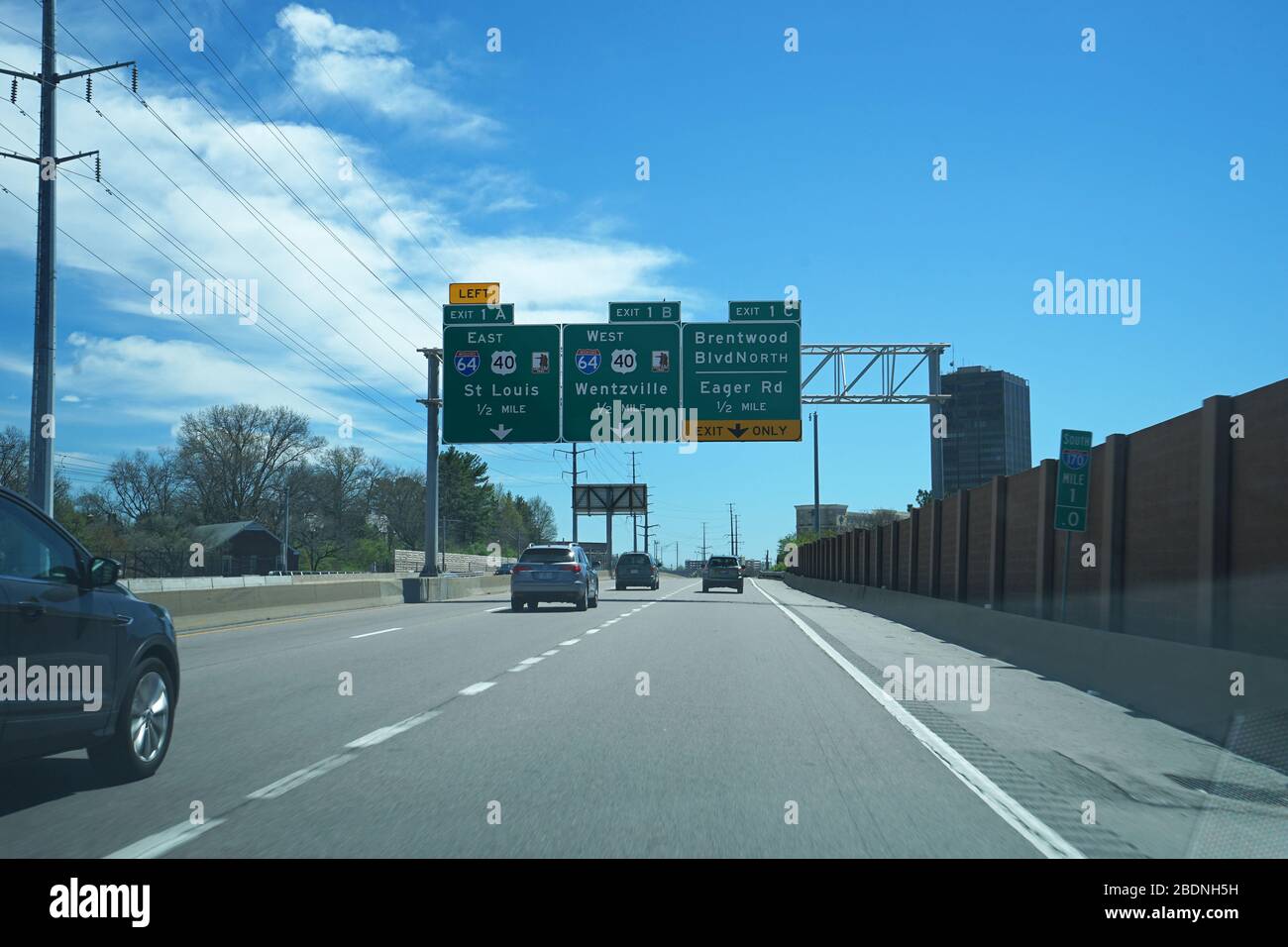 Exterior architecture and design of road and street in Saint Louis town ...