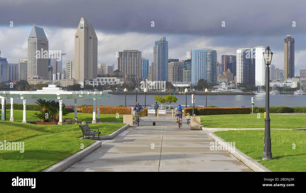 Centennial Park Coronado with San Diego Skyline viewpoint - CALIFORNIA ...