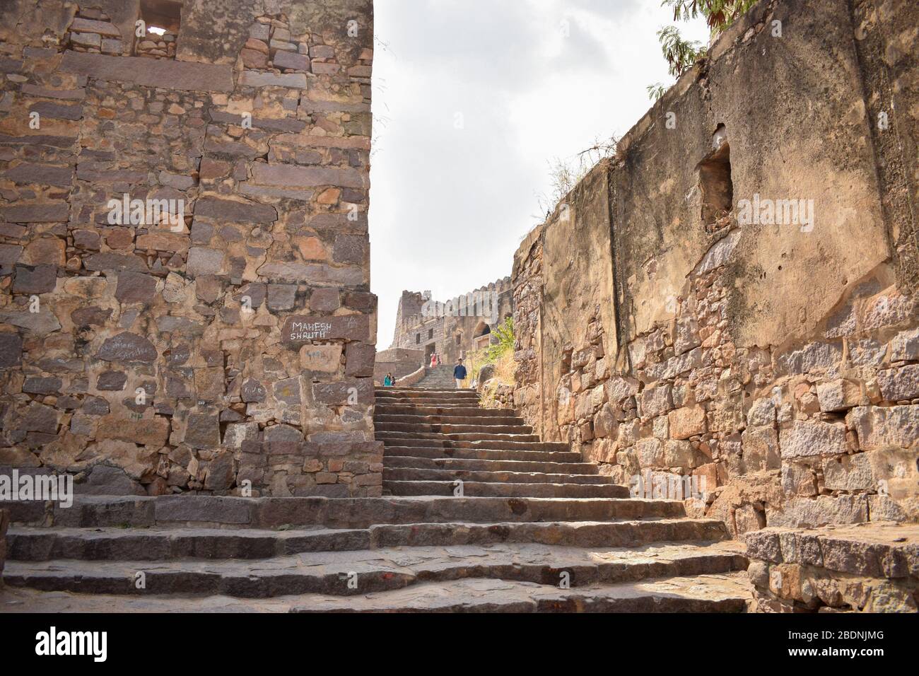The Stone block Steps walk path in the park/Fort stock photograph image ...