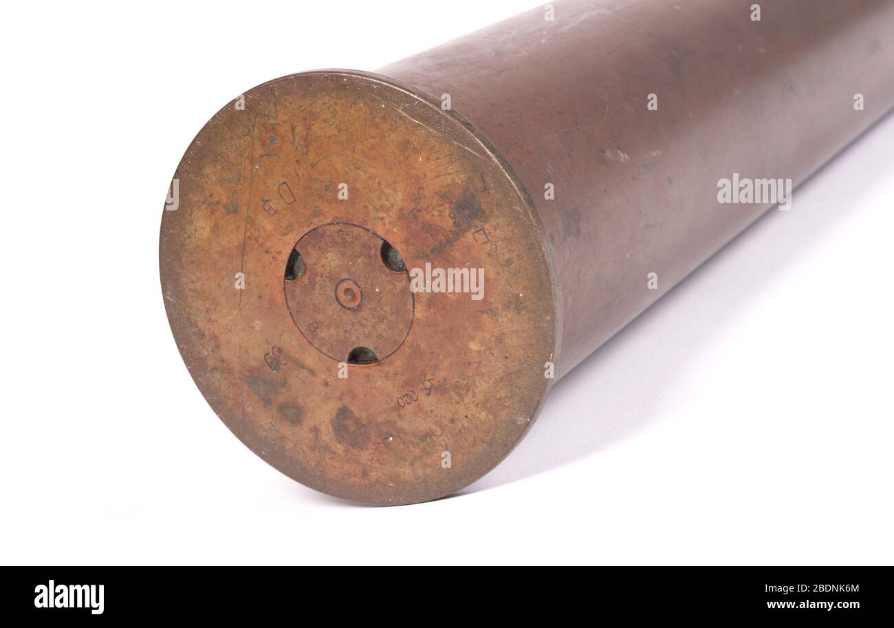 Used artillery shell, ww2 Stock Photo - Alamy