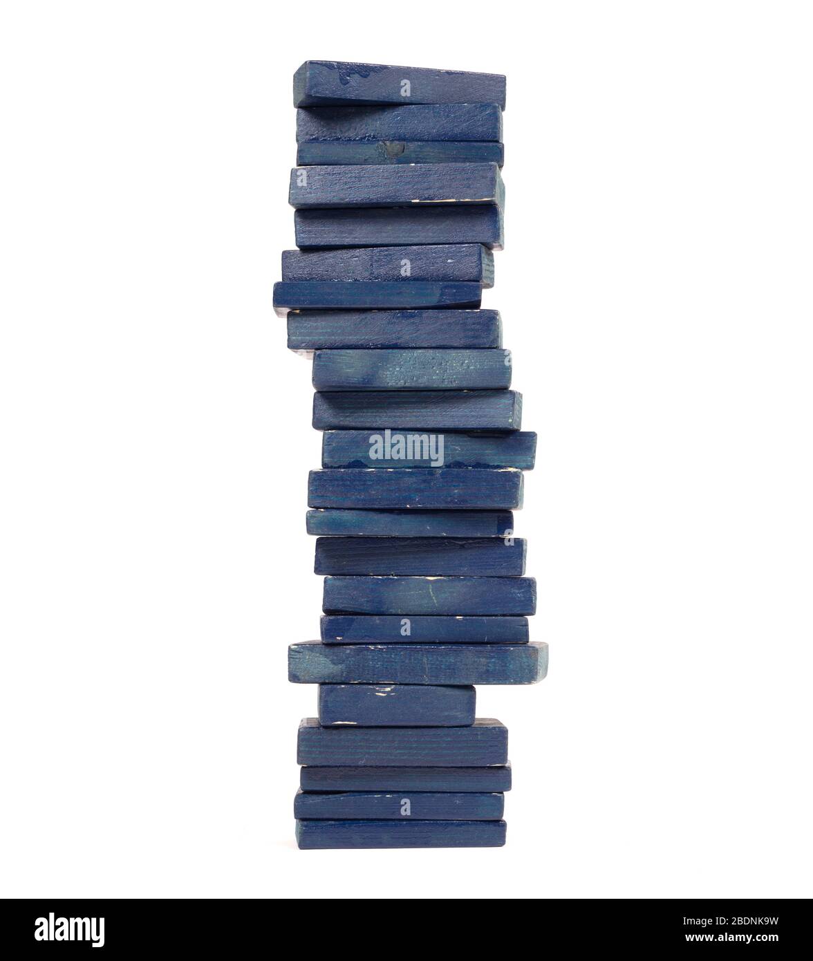 Vintage blue building blocks isolated on white background Stock Photo ...