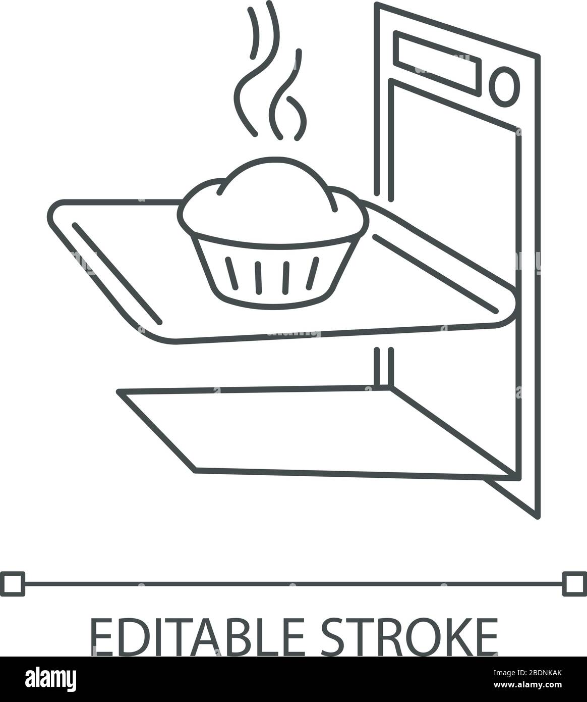 Baking pixel perfect linear icon. Thin line customizable illustration ...