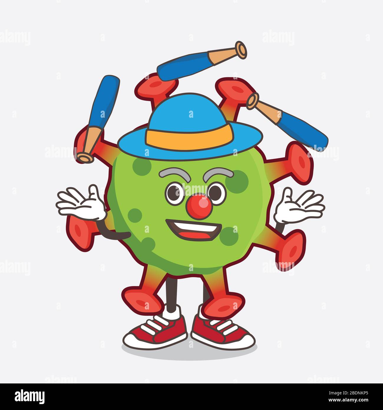 Illustration green virus cartoon hi-res stock photography and images ...