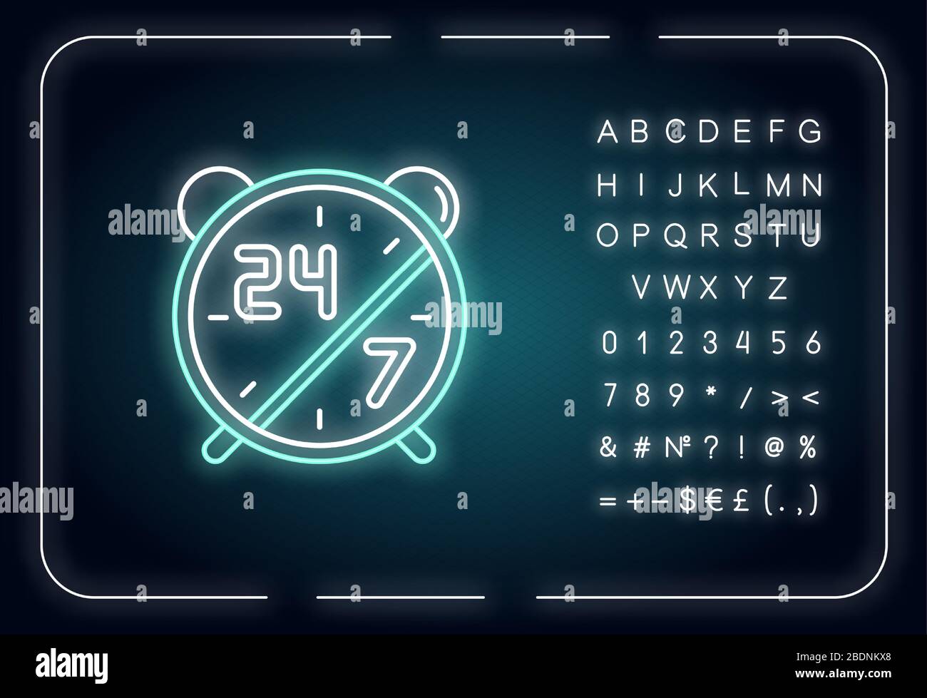 Neon clock dial hi-res stock photography and images - Alamy