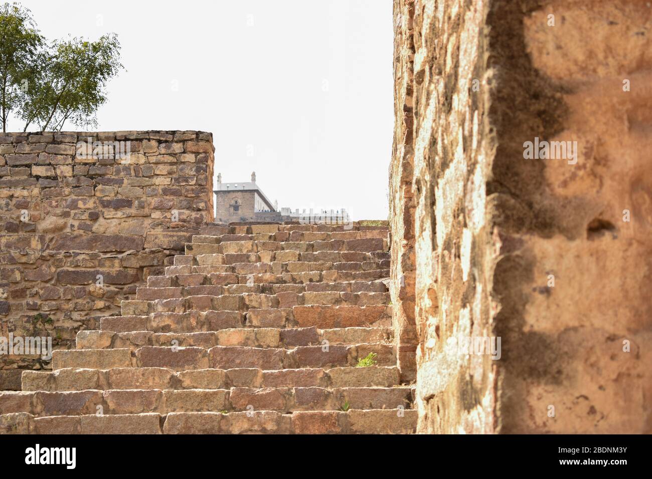 The Stone block Steps walk path in the park/Fort stock photograph image ...