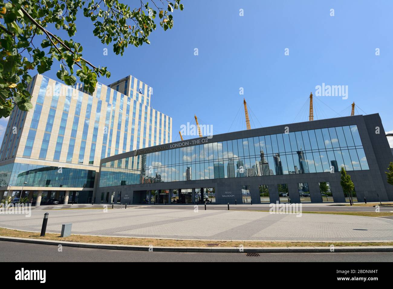Intercontinental Hotel Tower alongside the O2 Arena, Greenwich ...