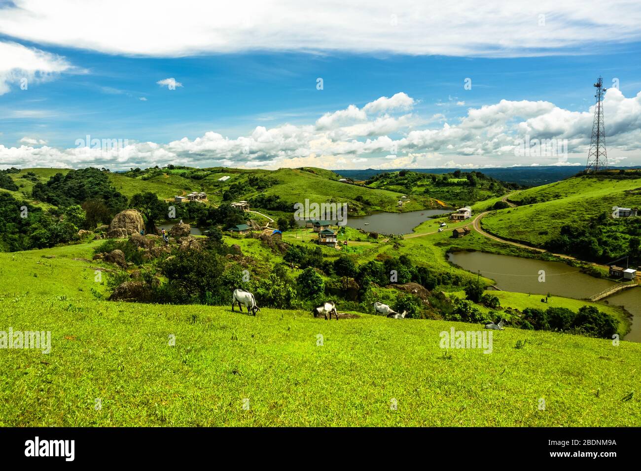 beautiful natural lakes on top of the mountains in mawphanlur west ...