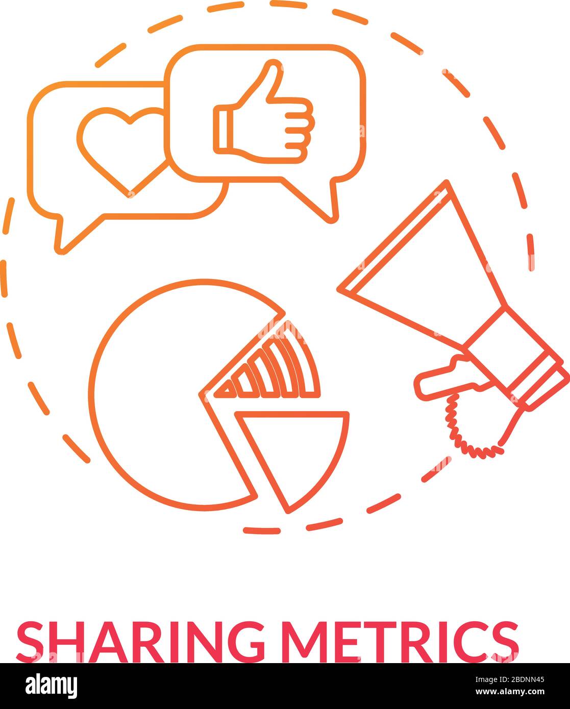 Sharing metrics concept icon. Viral internet advertising strategy ...