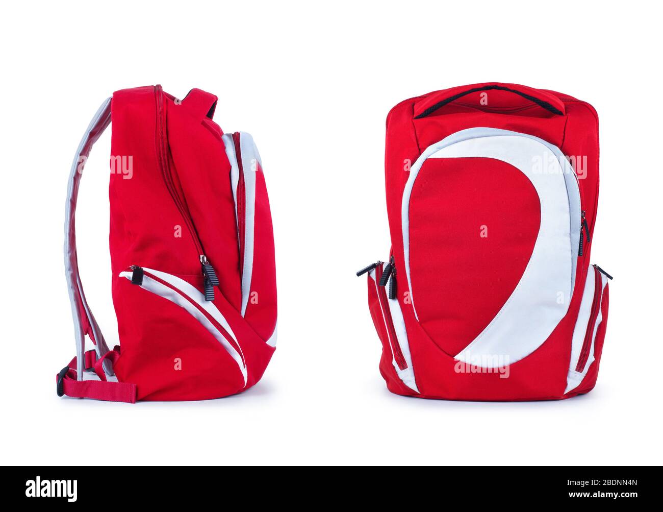 sports backpack standing on a white background Stock Photo - Alamy