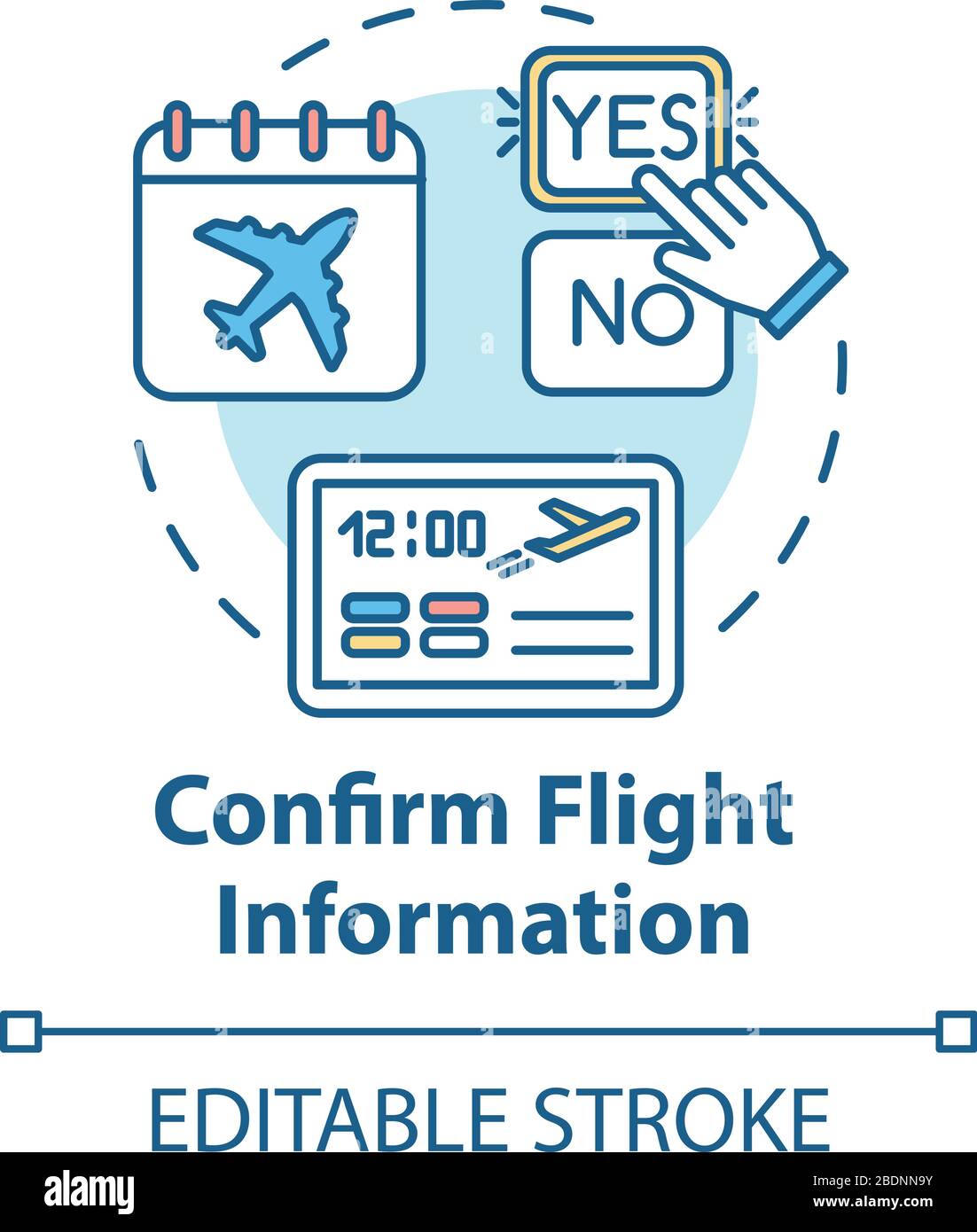 Flight reservation confirmation Stock Vector Images - Alamy