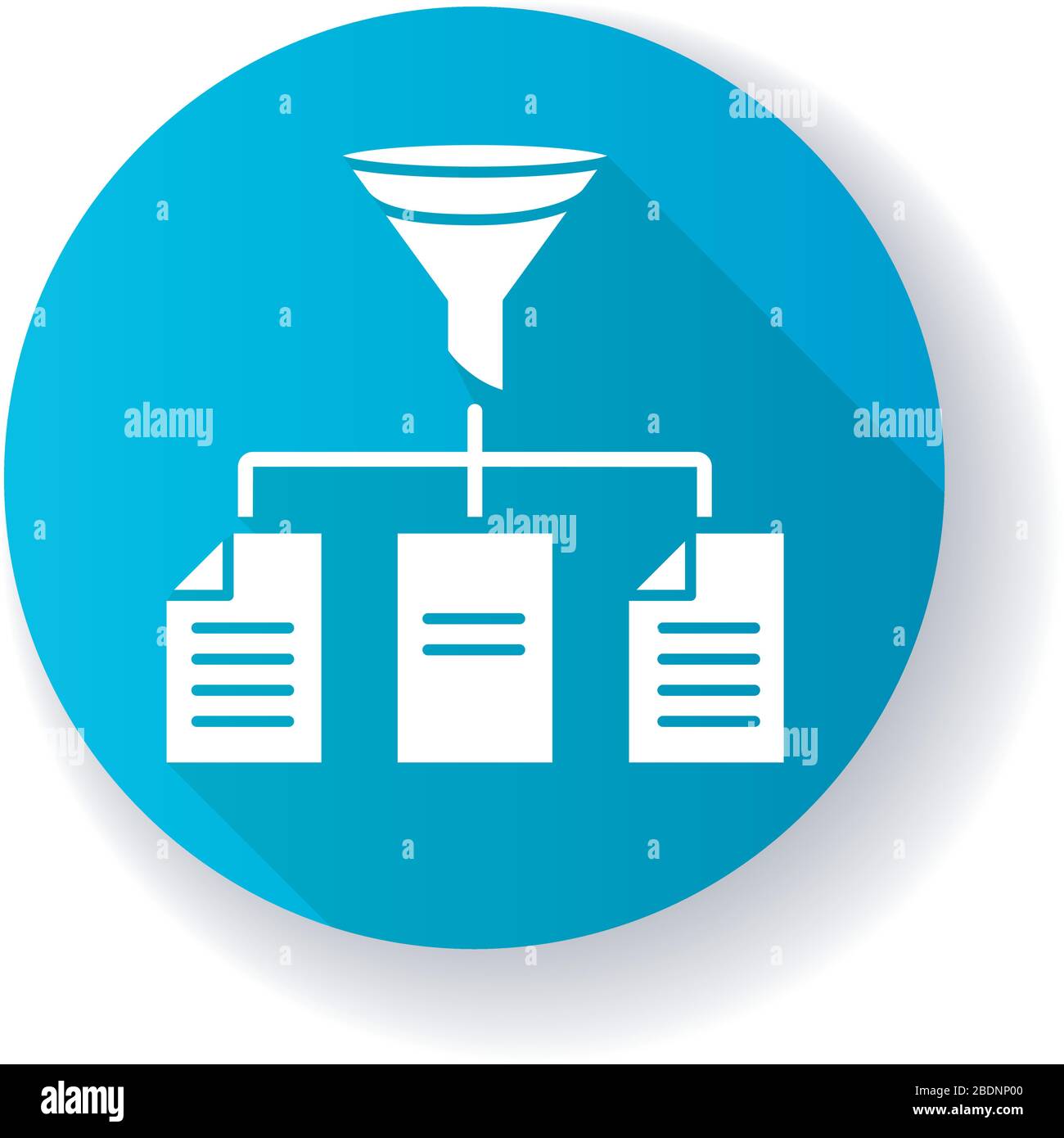 Applicant tracking system blue flat design long shadow glyph icon ...