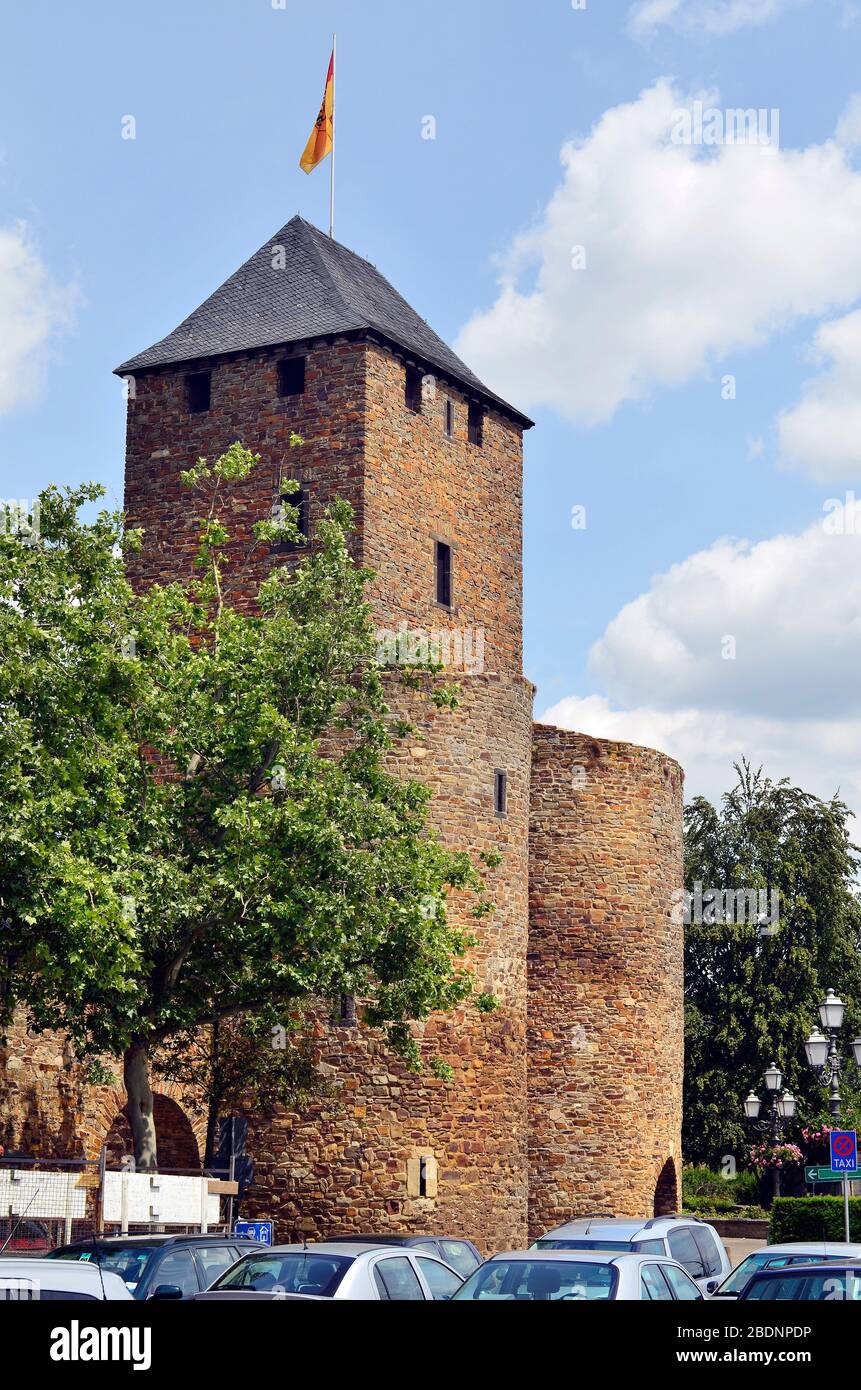 Ahrweiler, Rhineland-Palatinate, Germany , medieval city tower in the ...
