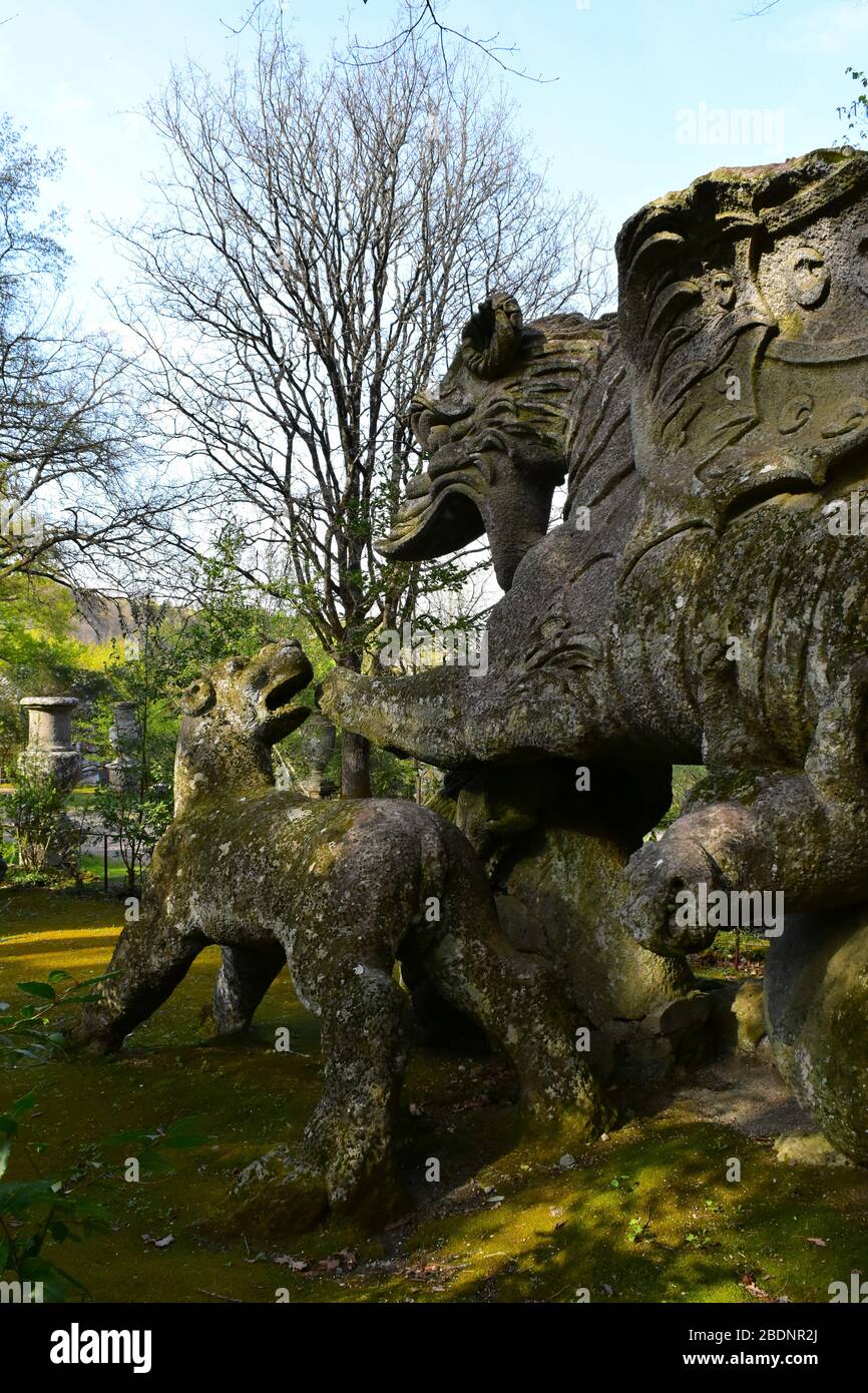 Bomarzo (Italy) - The famous Monsters Park ('Parco dei Mostri' in ...