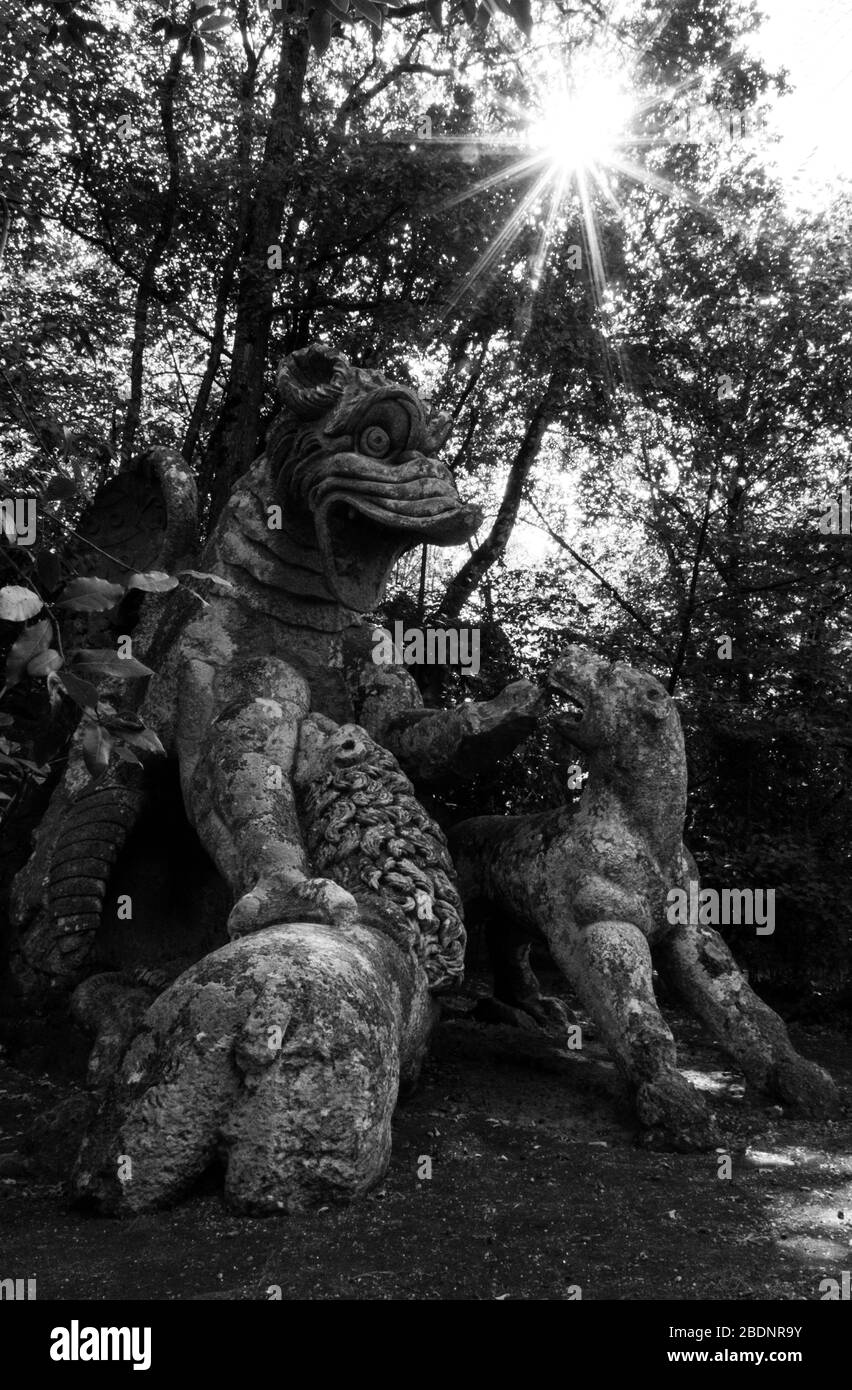 Bomarzo (Italy) - The famous Monsters Park ('Parco dei Mostri' in ...