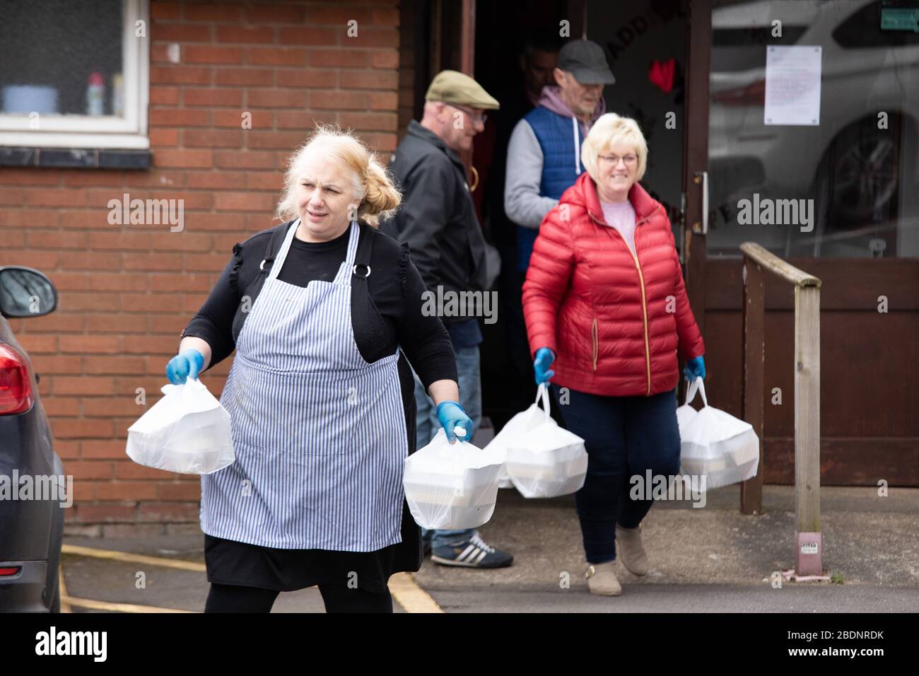 Delivering food to housebound during coronavirus hi-res stock ...