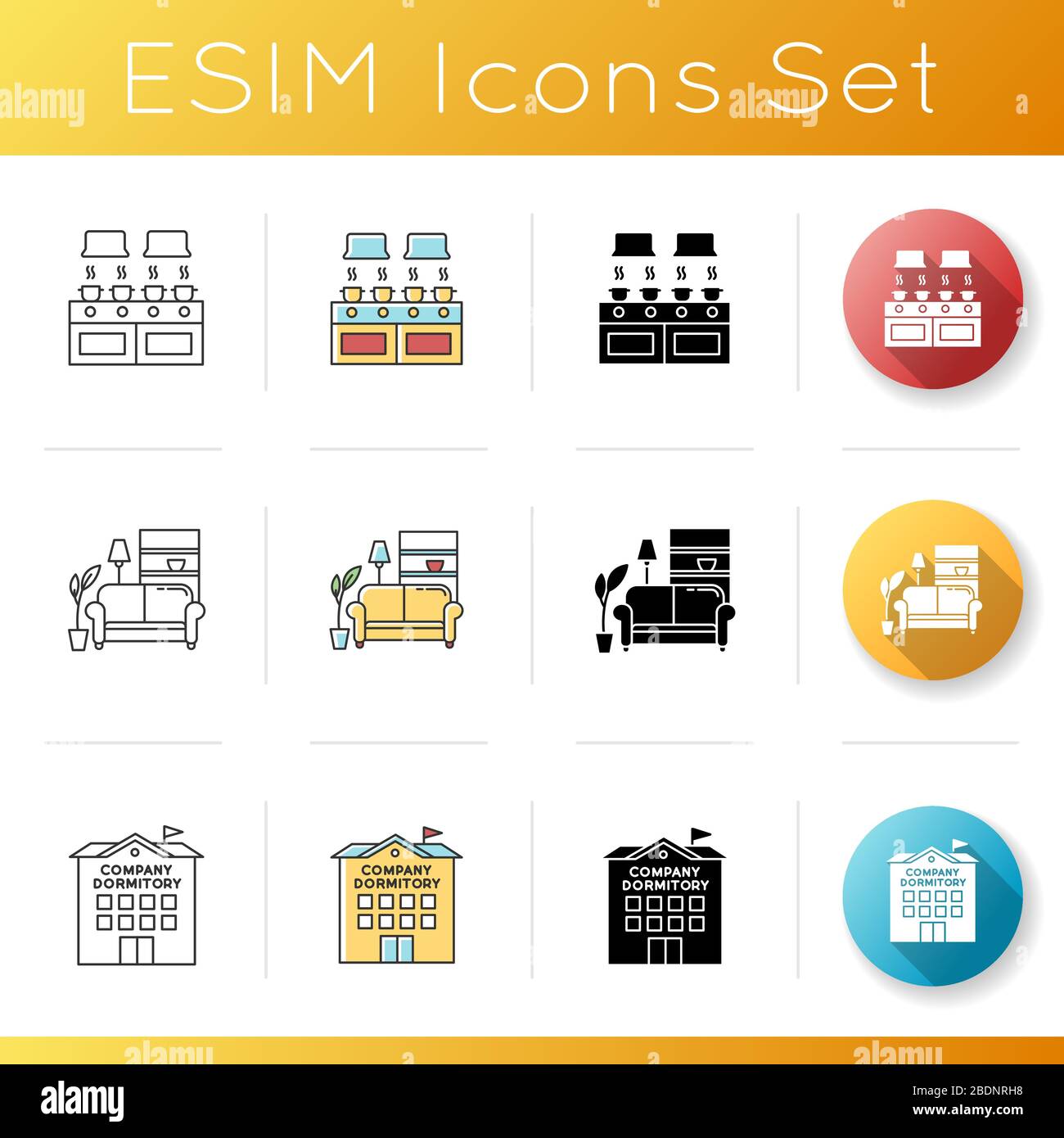 Common space interior design Stock Vector Images - Alamy