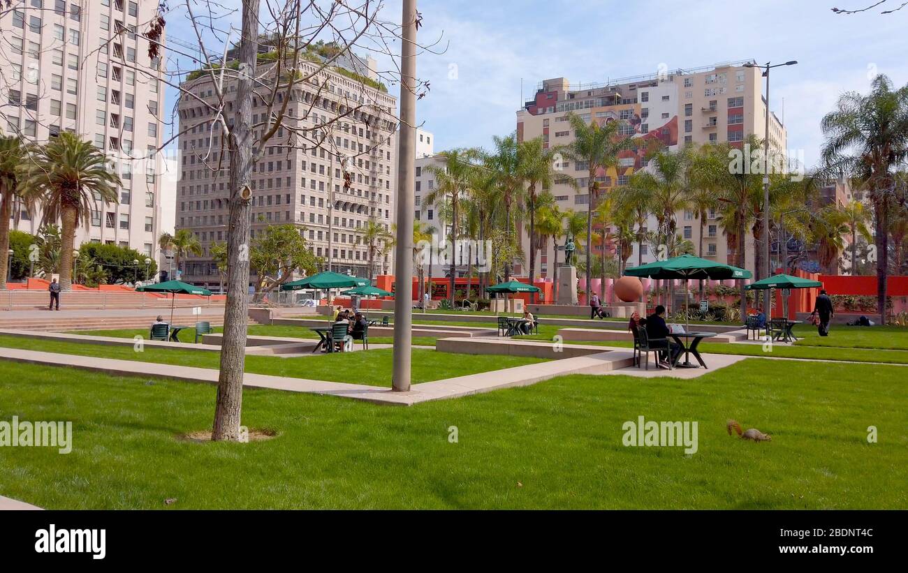 Pershing Square Los Angeles Downtown - LOS ANGELES, USA - APRIL 1, 2019 Stock Photo - Alamy