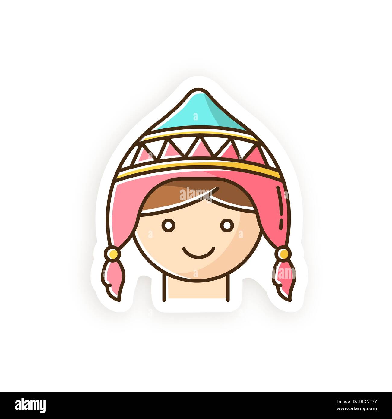 Label in woolen hat Stock Vector Images - Alamy