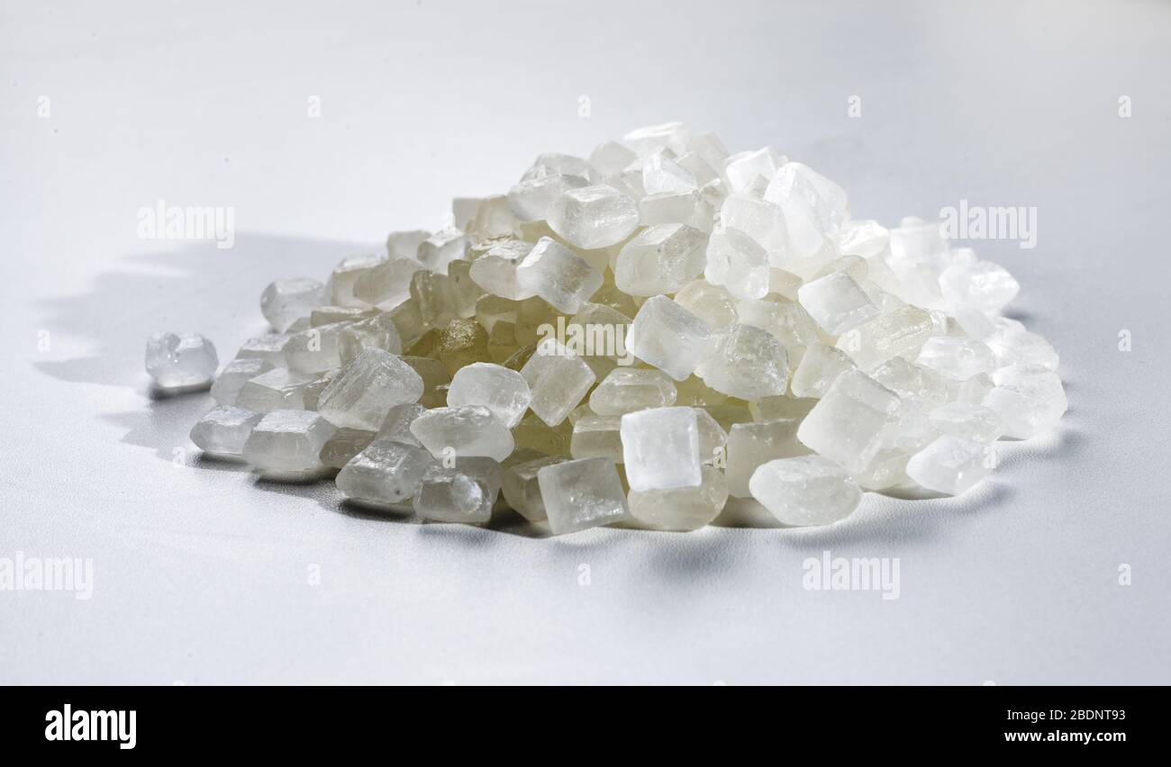 Close-up at stack of rock sugar crystals on white background Stock ...