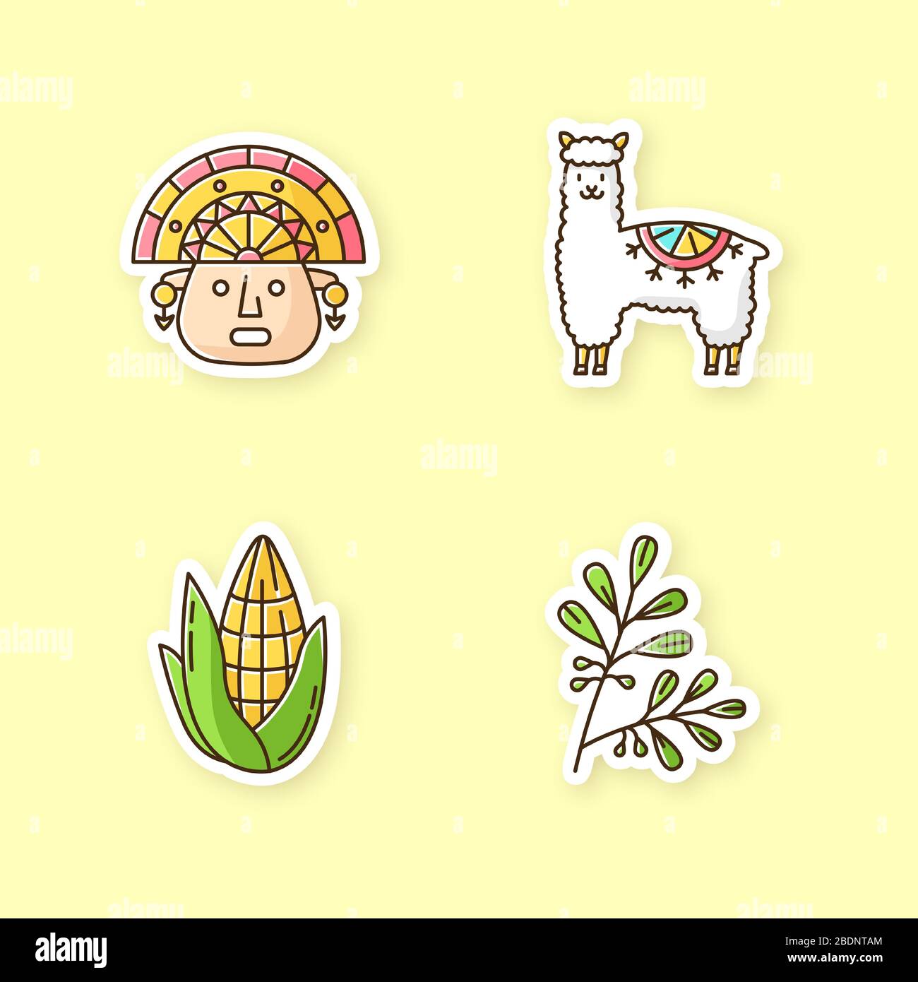 Incas peru alpaca Stock Vector Images - Alamy