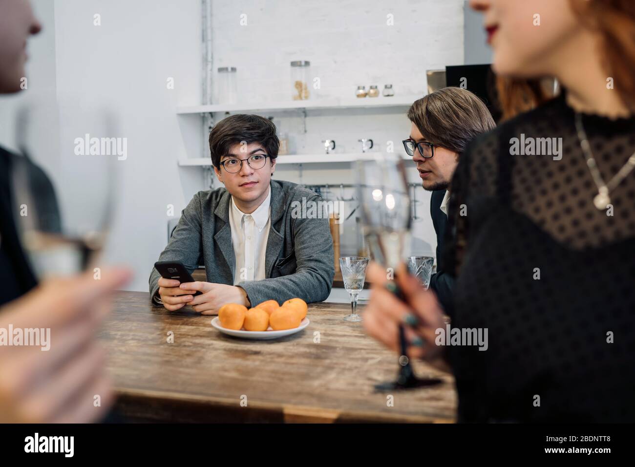 Business meeting in restaurant kitchen hi-res stock photography and ...
