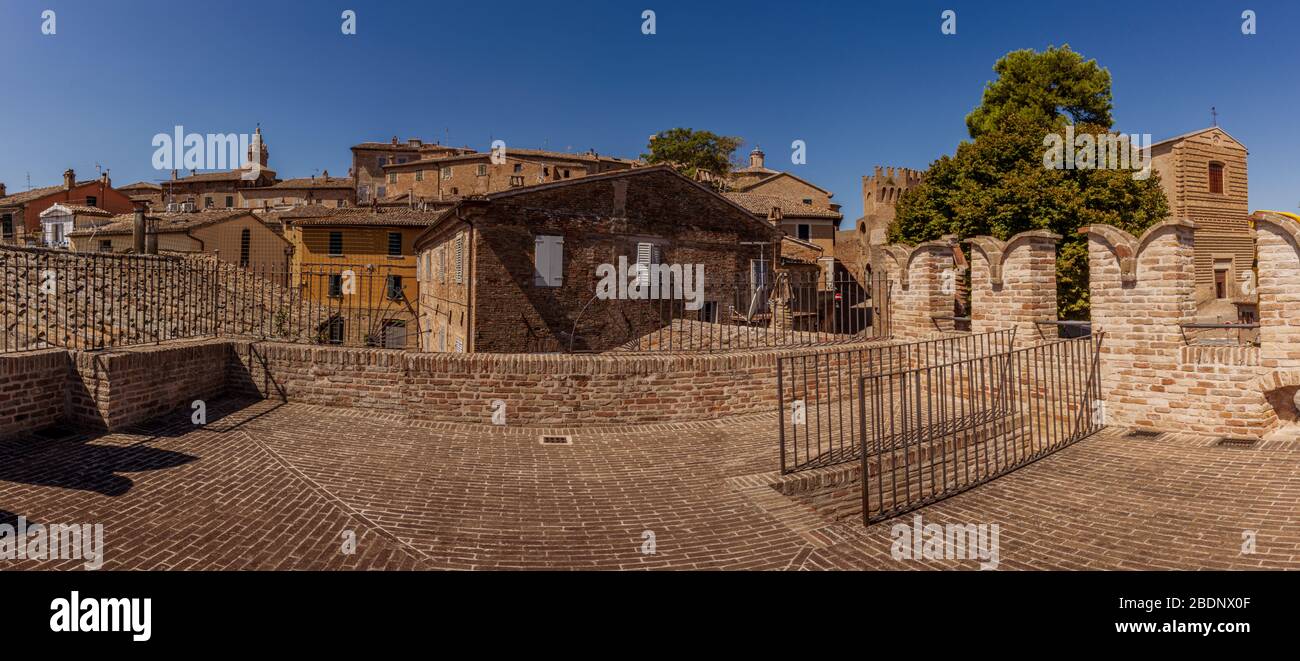 Panorama of the medieval skyline, taken from the city walls of ...