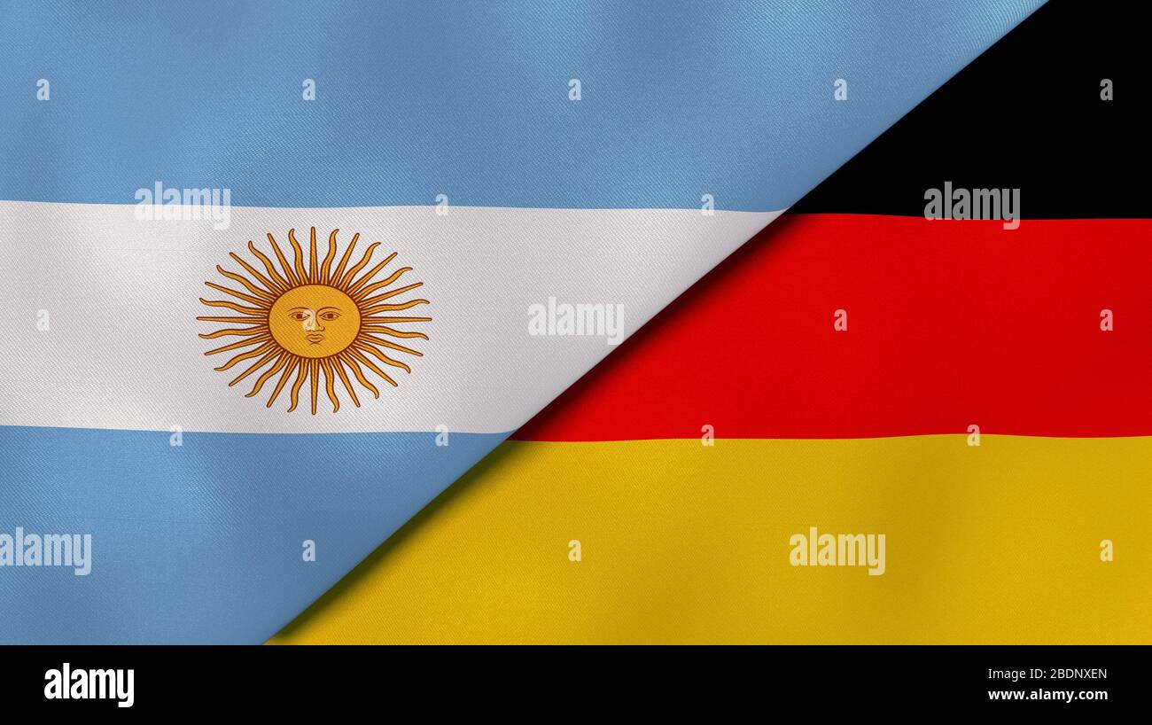 Two states flags of Argentina and Germany. High quality business ...