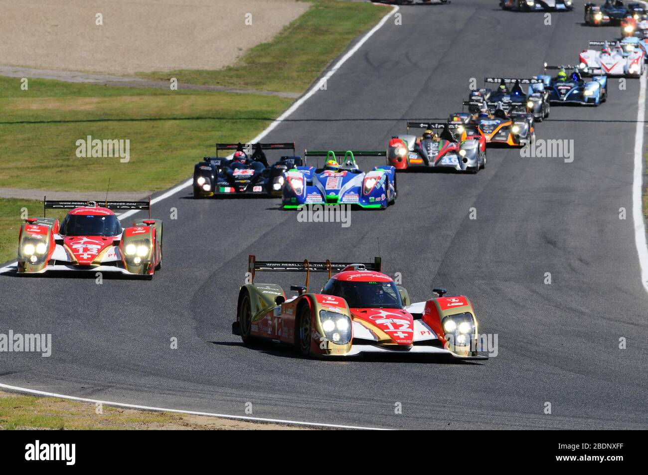 Imola, Italy 3 July 2011: Lola B10/60 Toyota LMP1 of Team Rebellion ...
