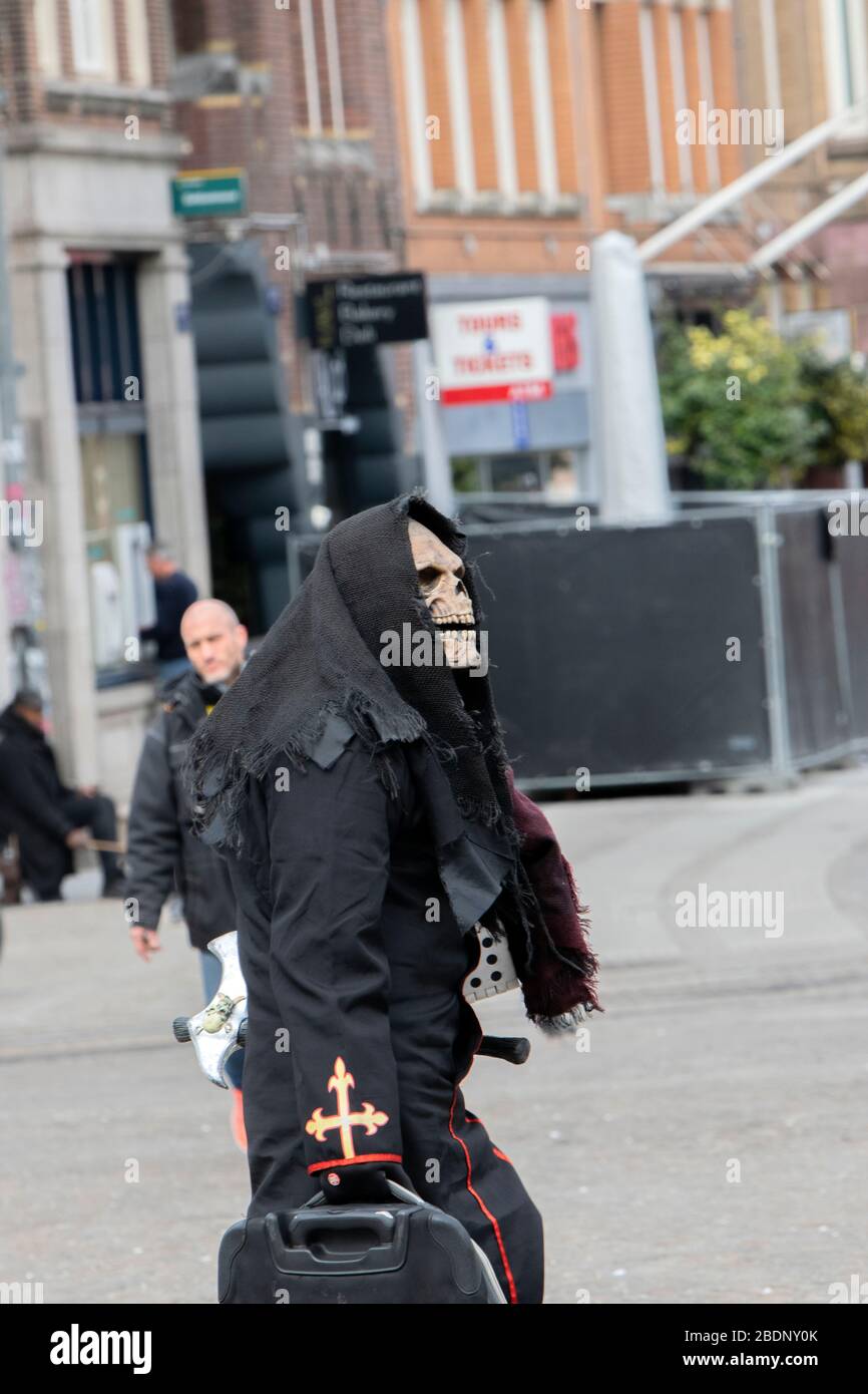 Statue Of Death Leaves The Dam Square At Amsterdam The Netherlands 2020 ...